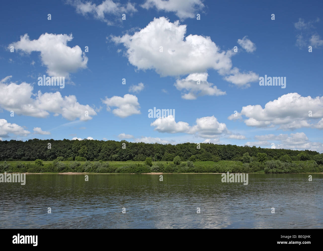 clouds over river Stock Photo - Alamy