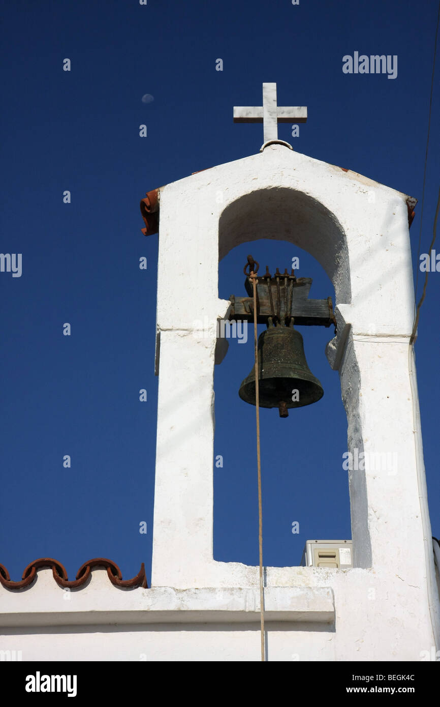 The bell tower of the Panagia chapel in Protaras, Cyprus. You can see ...