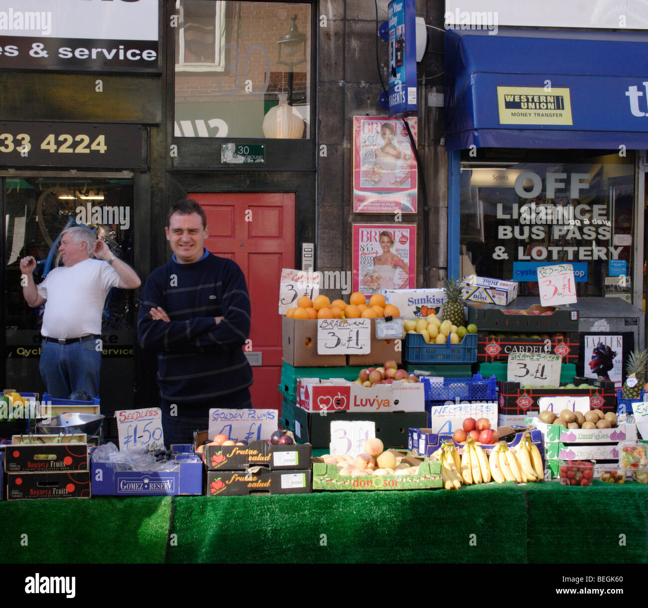 Fruit Stall Strutton Ground street market Westminster London Stock ...