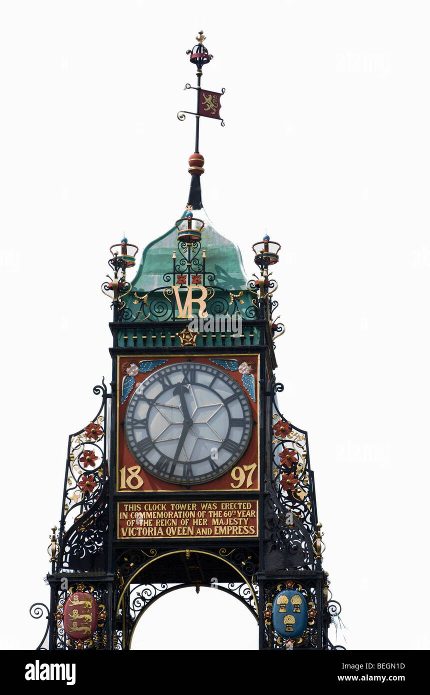 Eastgate Clock, Chester, Cheshire, England, United Kingdom Stock Photo ...