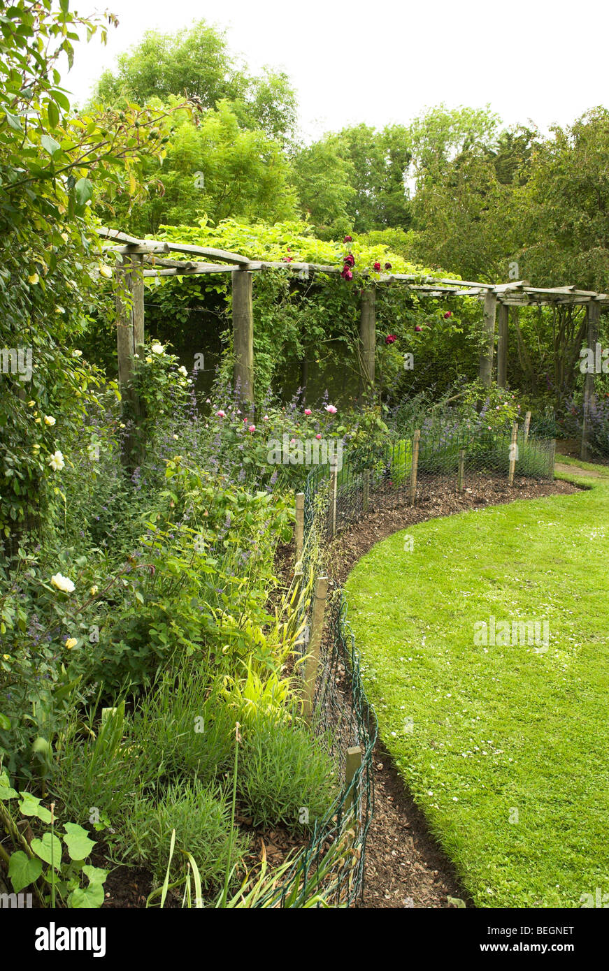 Late spring scene from Highdown Gardens, Worthing, West Sussex Stock ...