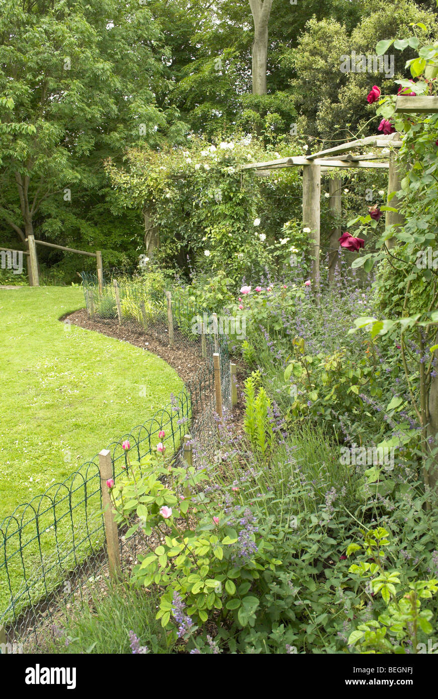 Late spring scene from Highdown Gardens, Worthing, West Sussex Stock ...
