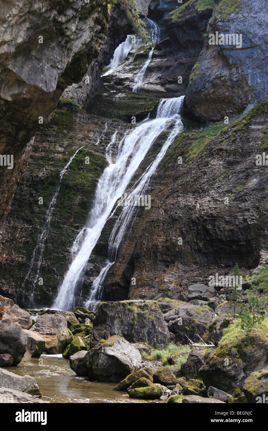Spain, The Pyrenees Mountains waterfall Stock Photo - Alamy