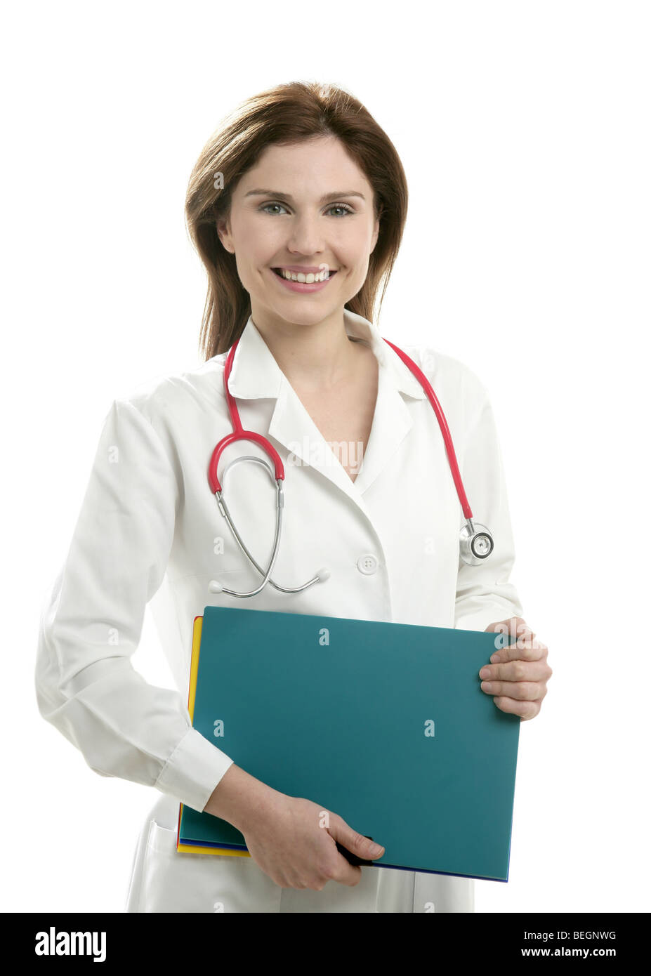 Doctor woman isolated on white studio background Stock Photo - Alamy