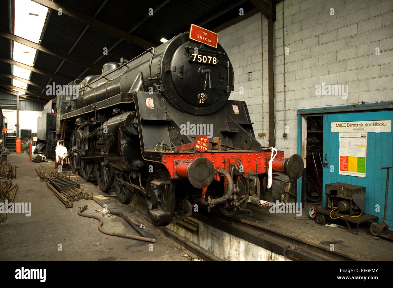 Steam engine at the Keighley and Worth Valley Railway, West Yorkshire ...