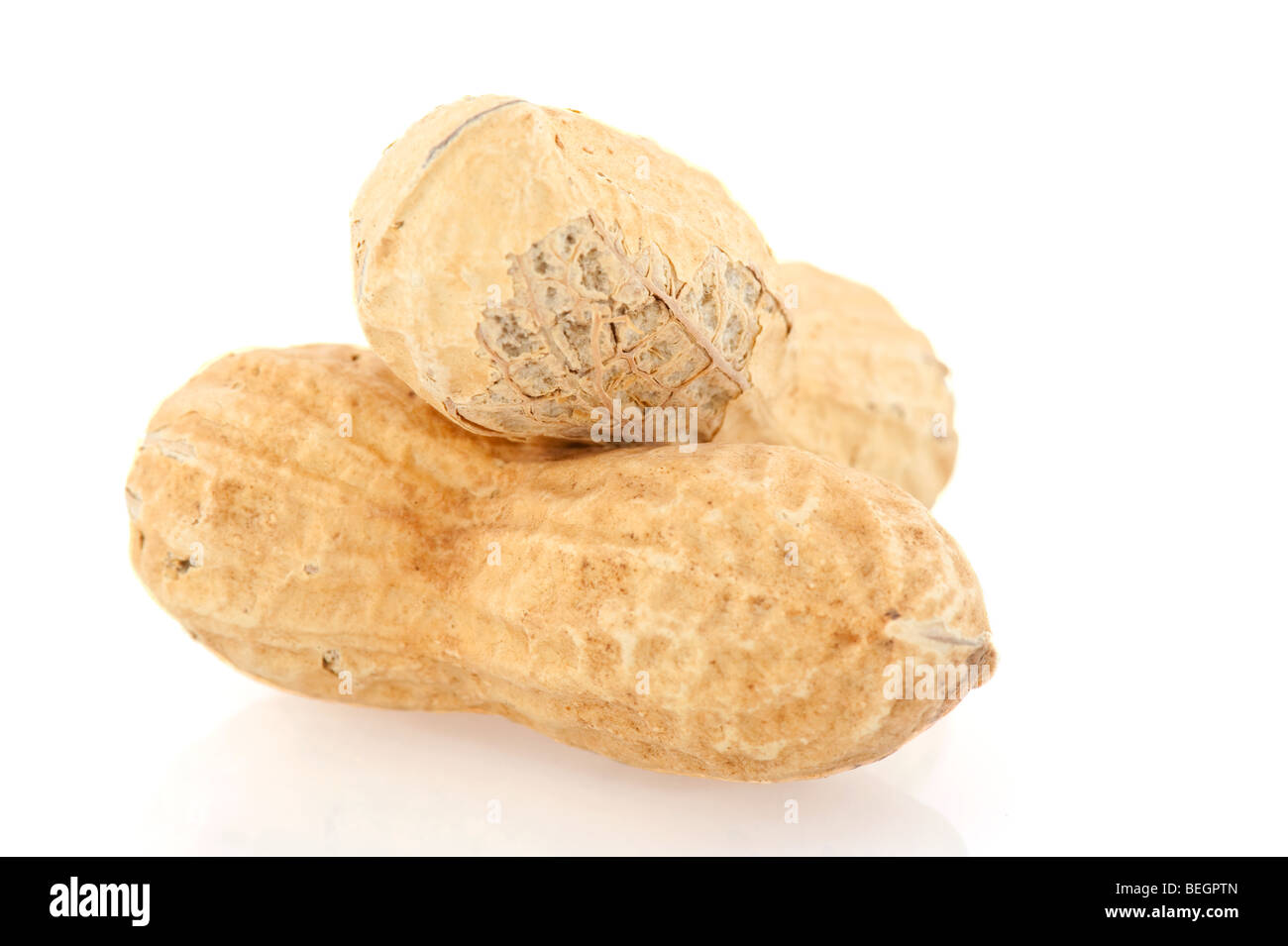 a pair of burned peanuts isolated over white background Stock Photo - Alamy