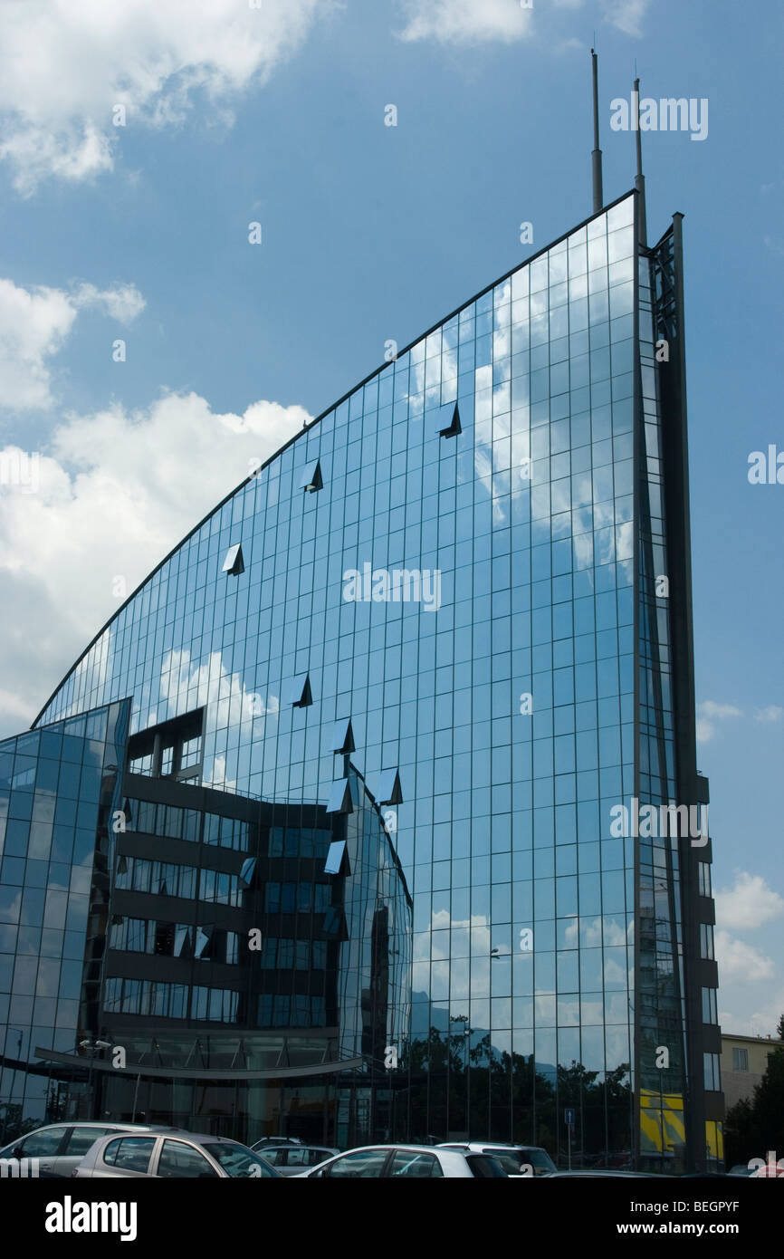Glass architecture, glass-fronted office building, Sofia, the capital ...