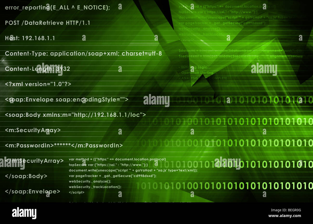 System Software Program with Running Code Script Stock Photo - Alamy