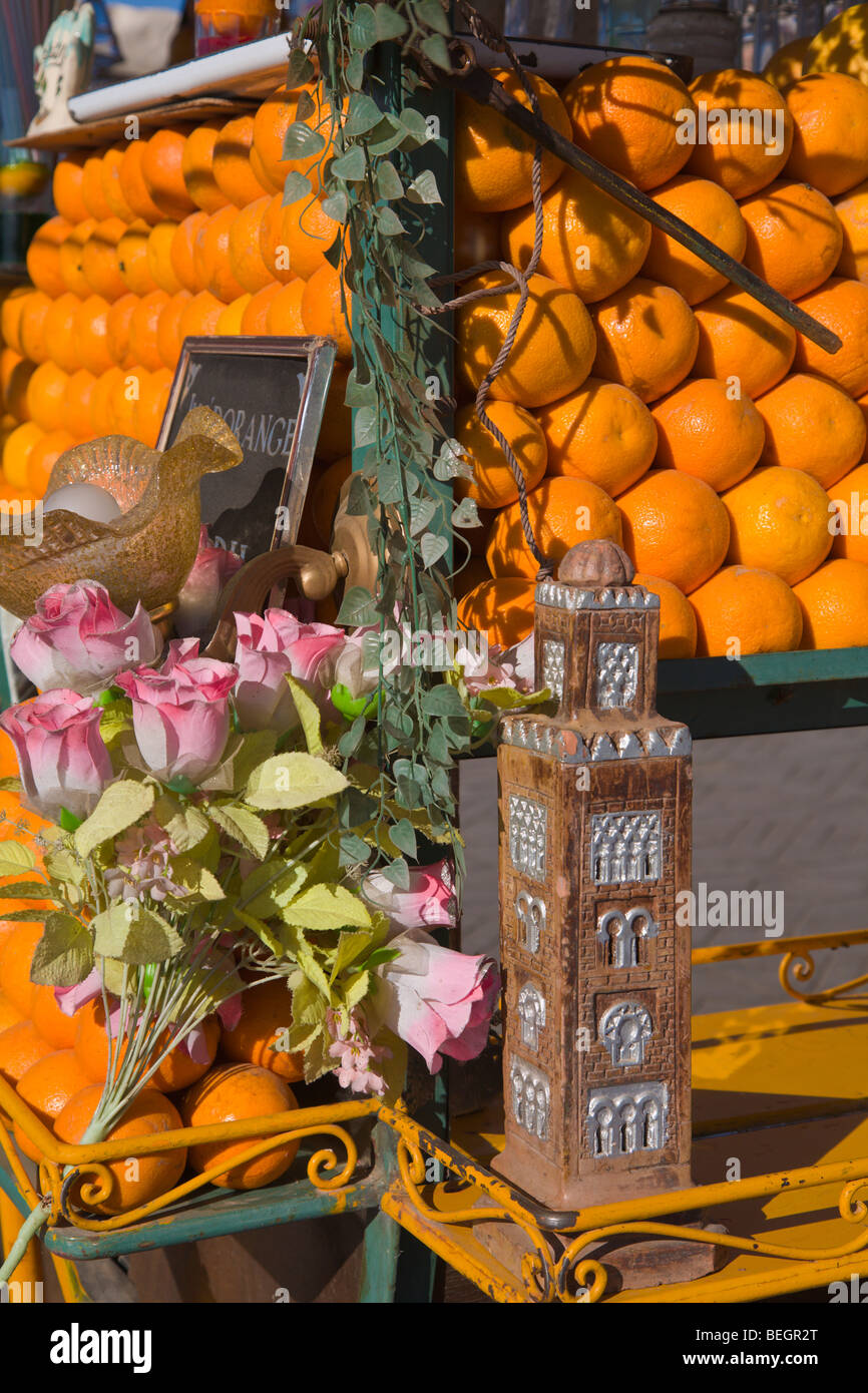 Orange stall in Djemma el Fna square Marrakech Morocco Stock Photo - Alamy