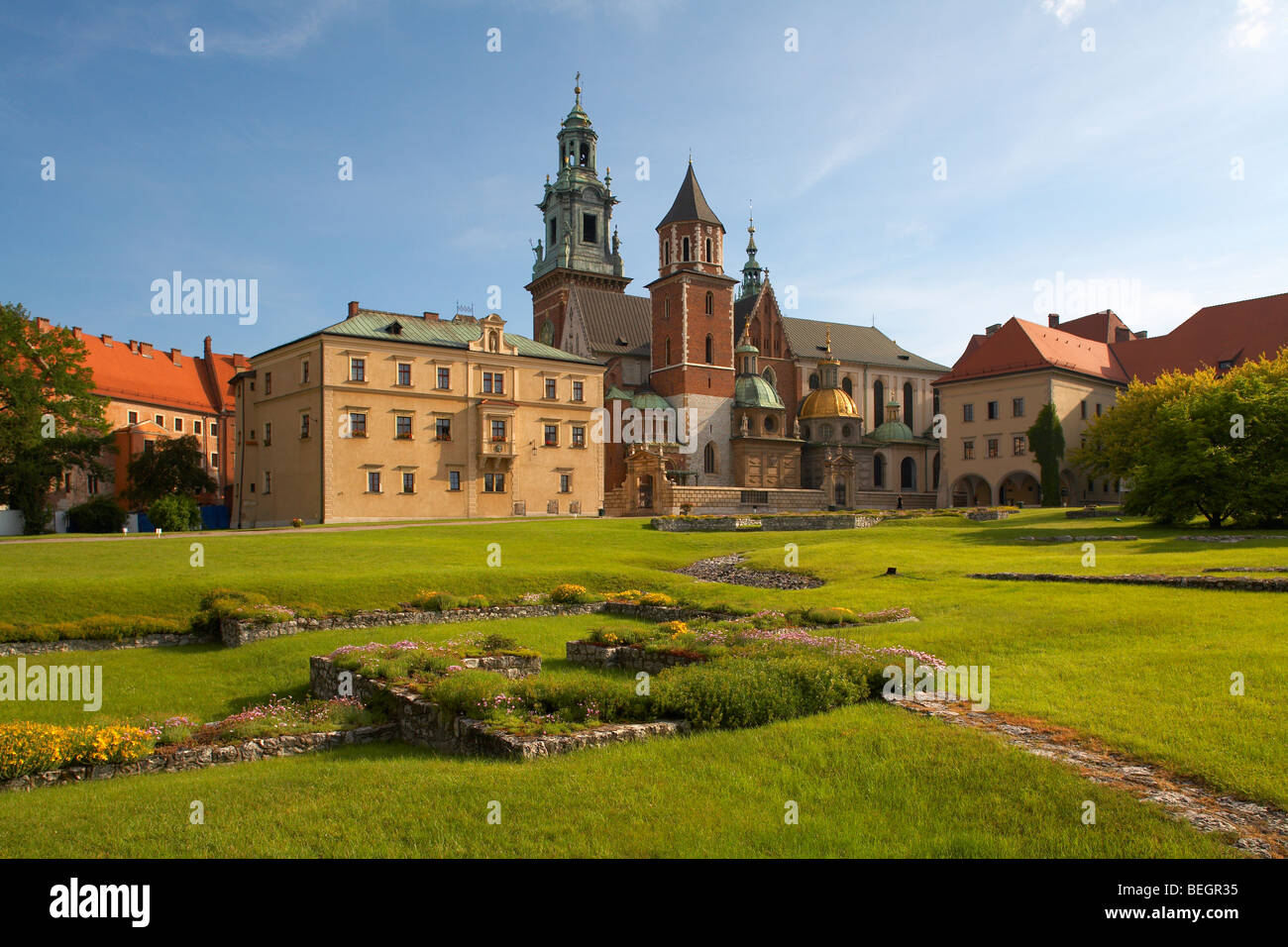 Eastern Europe Poland Malopolska Krakow Royal Wawel Cathedral Stock ...