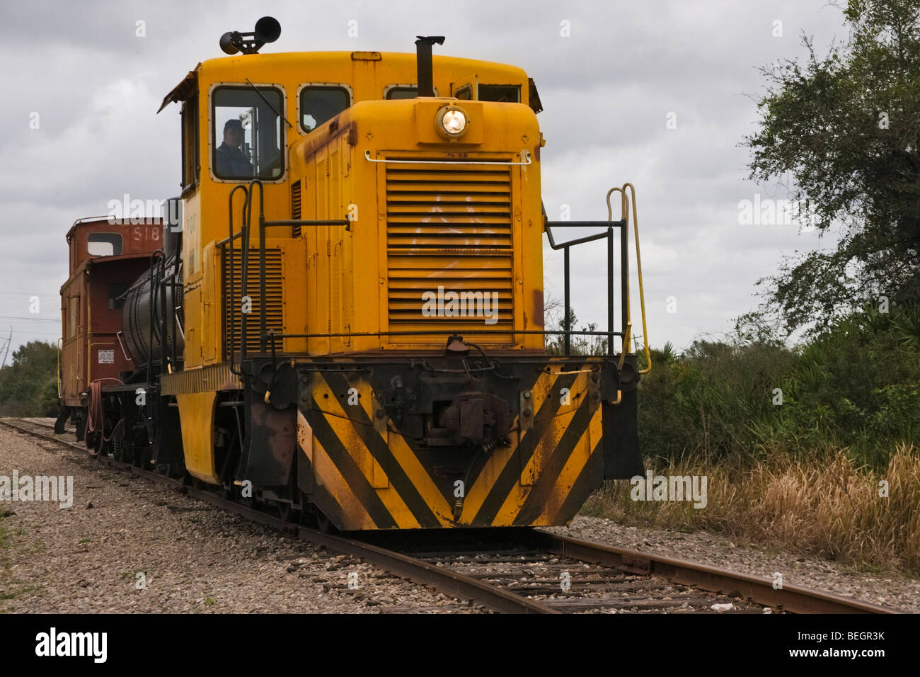 1954 diesel electric locomotive train engine Stock Photo - Alamy