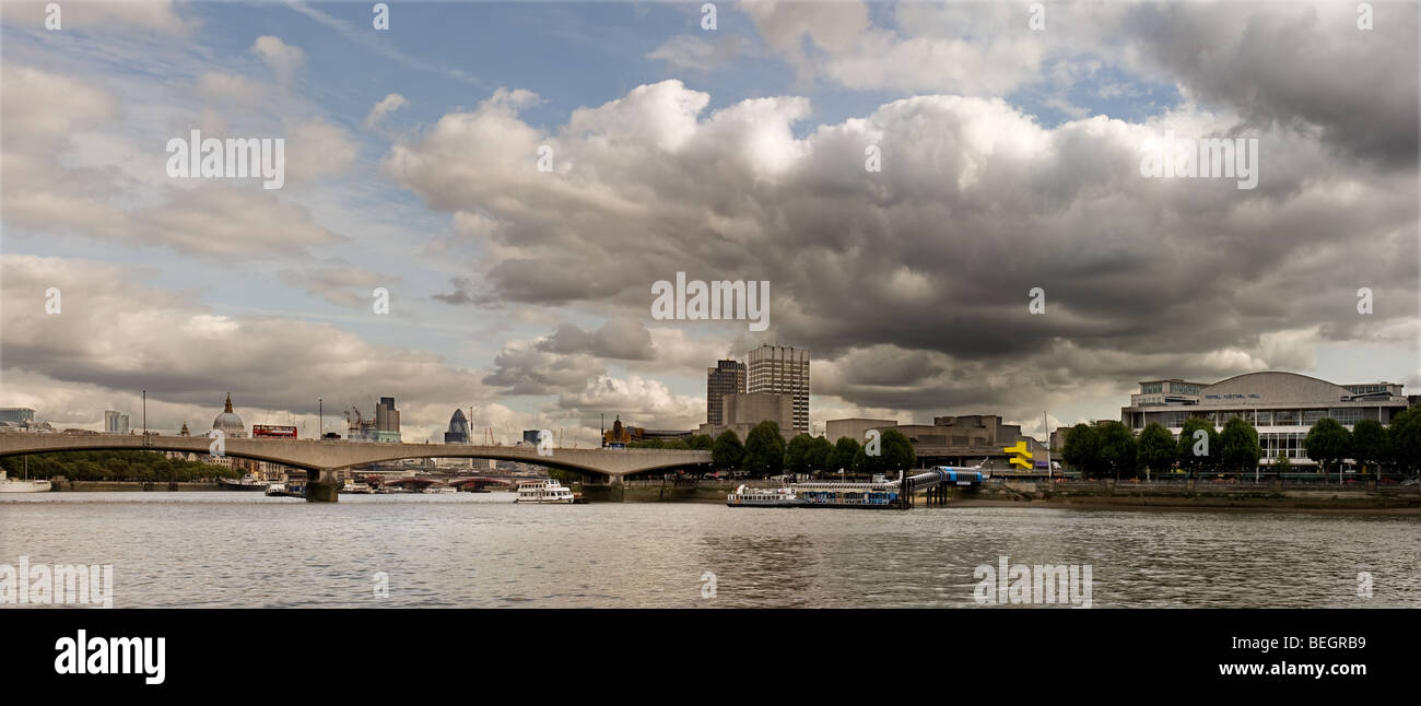 A panoramic view of the South Bank in London Stock Photo - Alamy