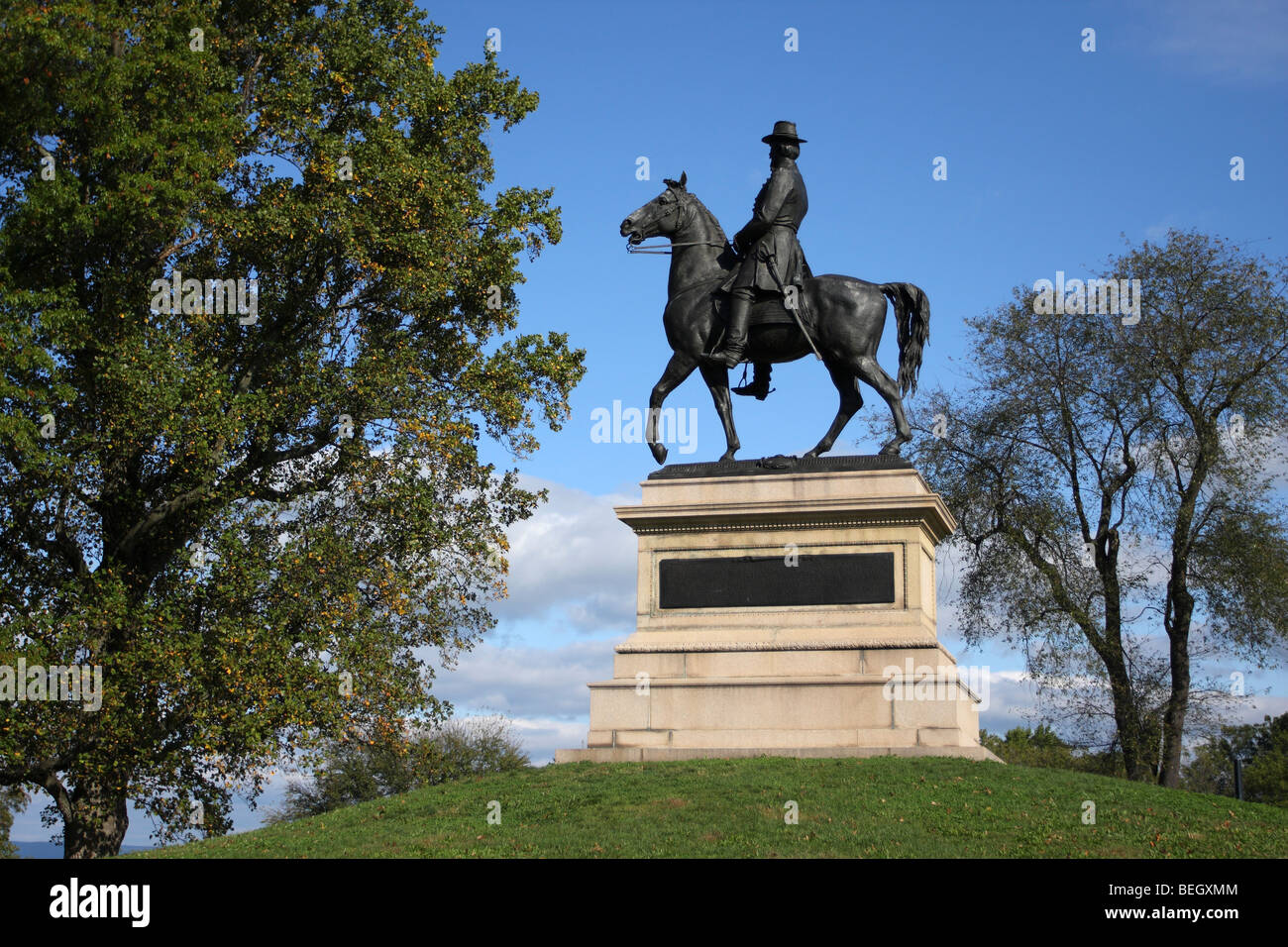Monument to Major General Winfield Hancock, commander of the Union Army ...