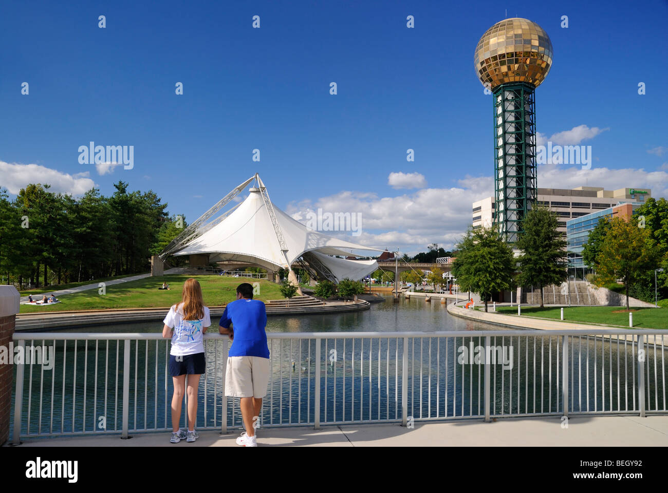 The Sunsphere in Knoxville, Tennessee, USA is the symbol for the 1982 ...