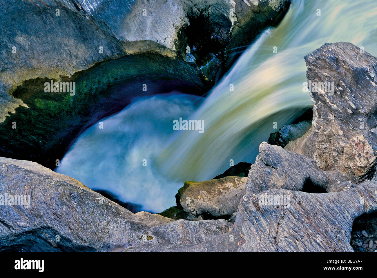 Portugal, Alentejo: Waterfall at the Pulo do Lobo near Serpa Stock ...
