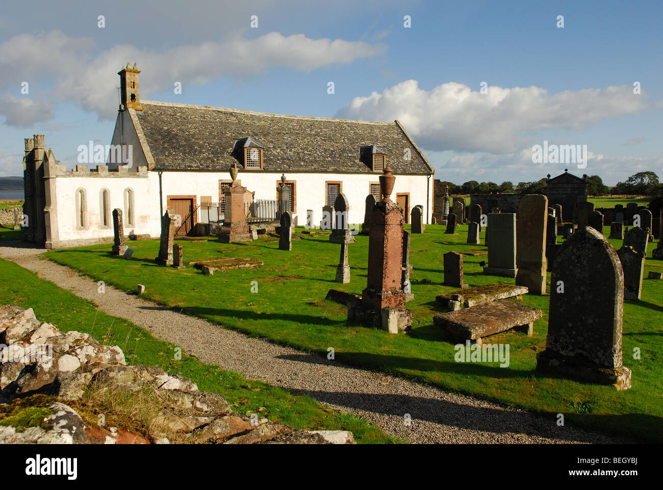 Edderton Church and Pictish Stone Cross-Slab Stock Photo - Alamy