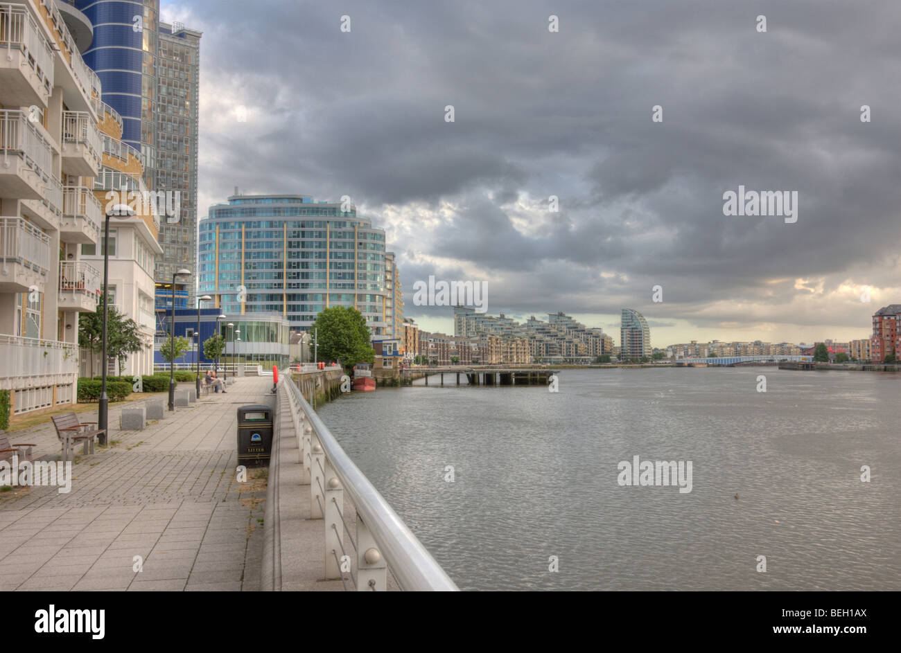 View of Battersea Reach and the River Thames Stock Photo - Alamy