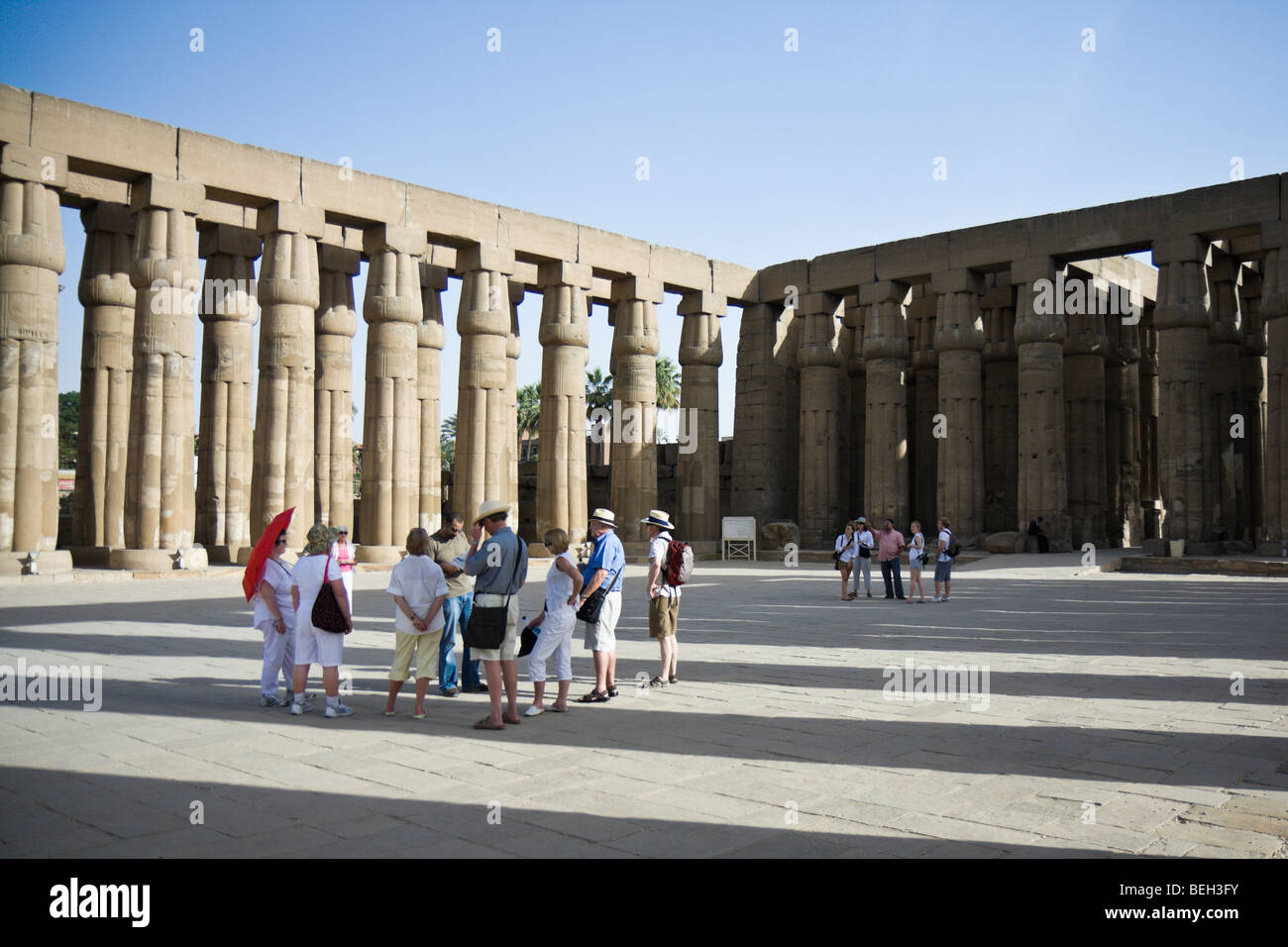 Columns at Peristyle Court of Amenhotep in Luxor Temple, Luxor, Egypt ...
