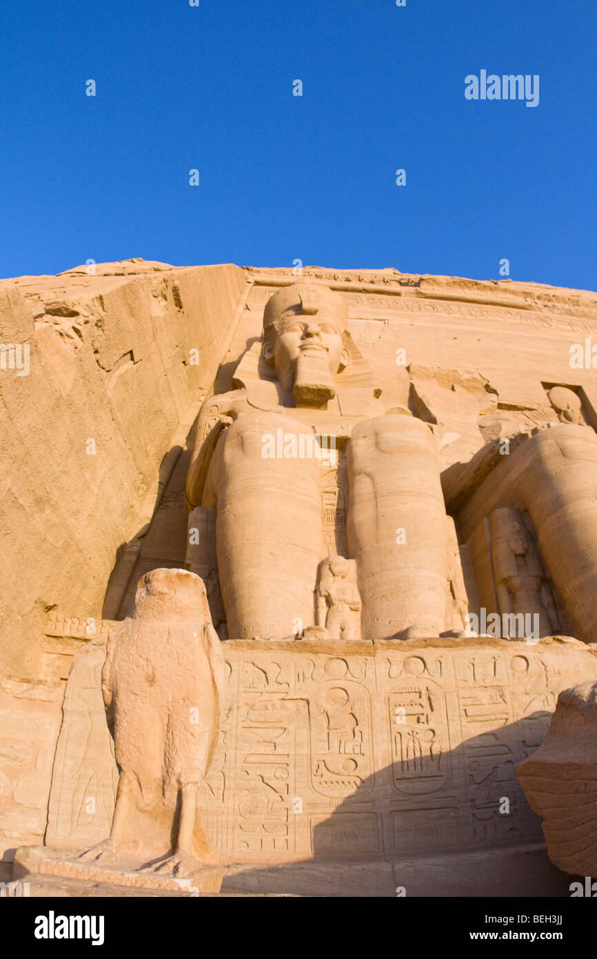 Horus Hawk and Colossal Statue of Pharao Ramses II. during Lightshow ...