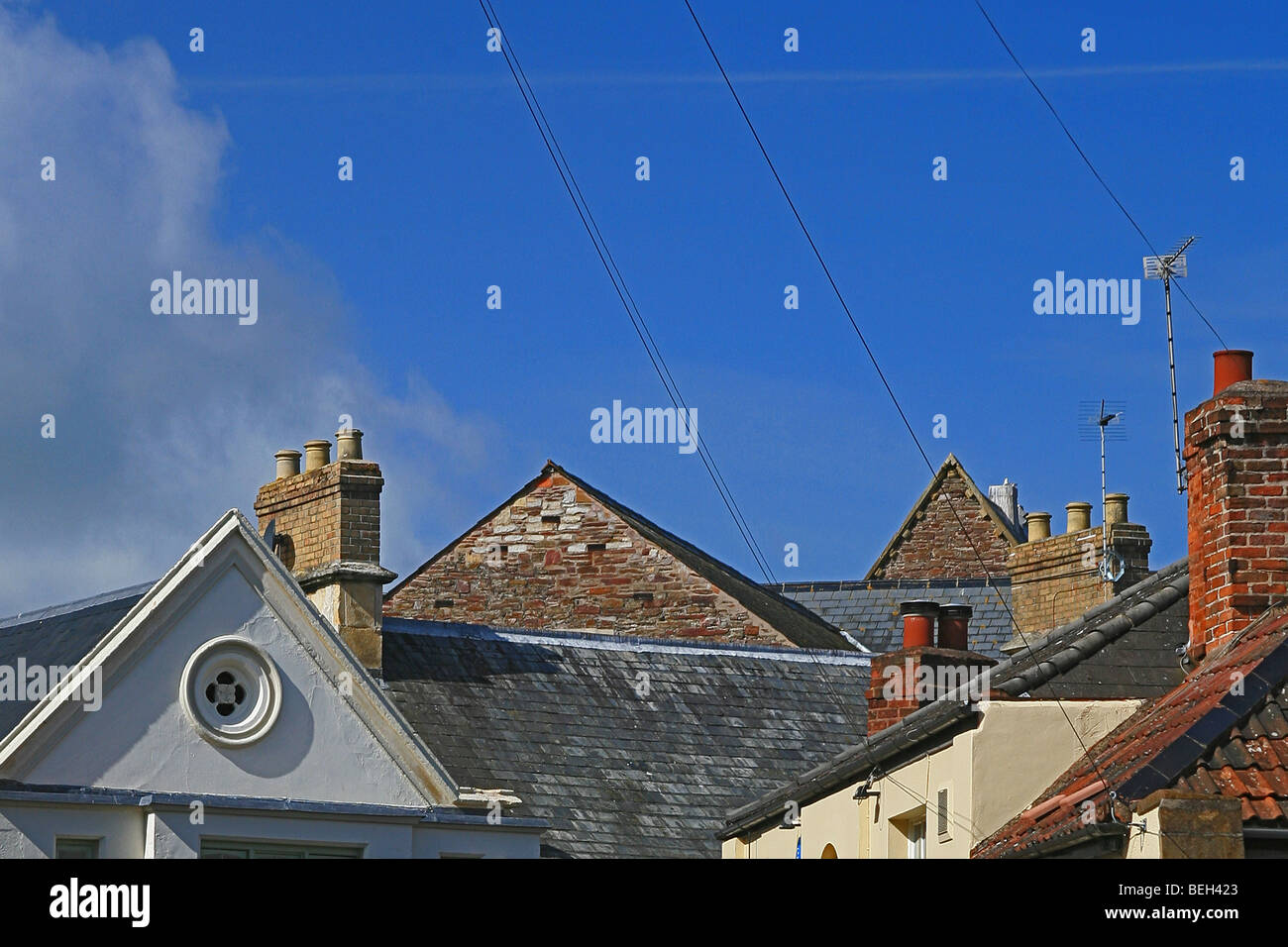 Rooftops in Taunton, Somerset, England, UK Stock Photo - Alamy