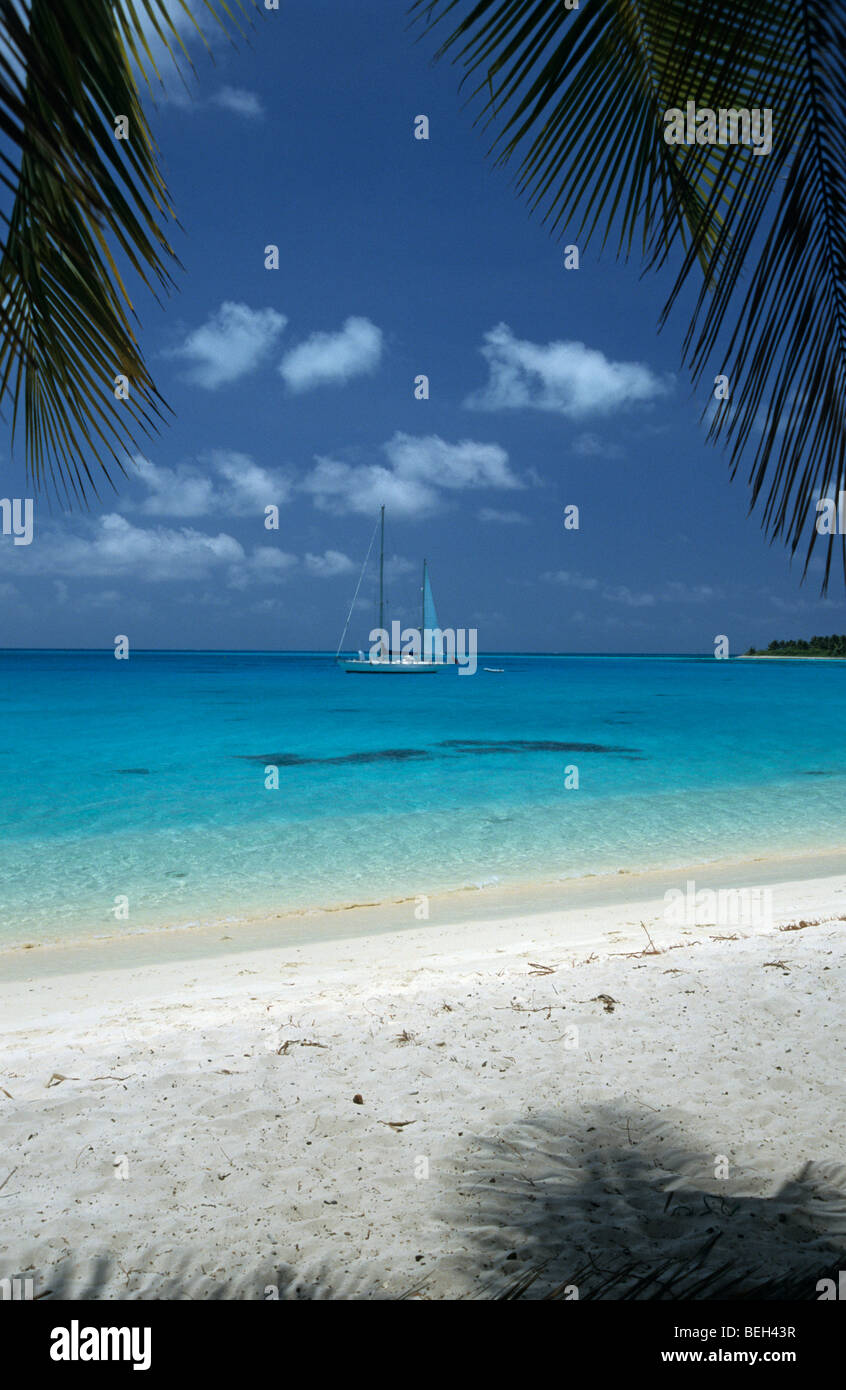 Beach of Direction Island, Cocos Keeling Islands, Australia Stock Photo ...