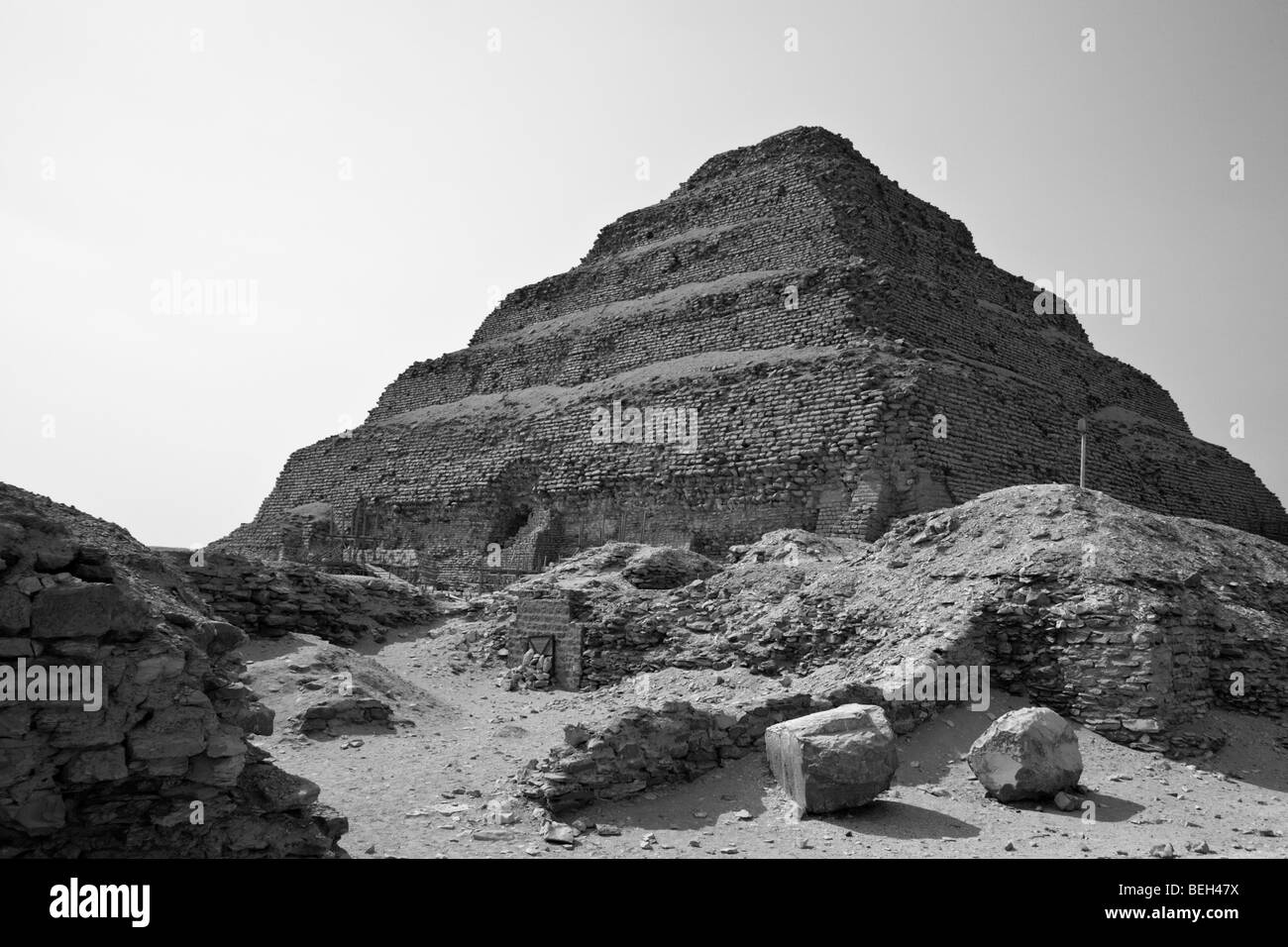Saqqara Step Pyramid of Pharaoh Djoser, Saqqara, Egypt Stock Photo - Alamy
