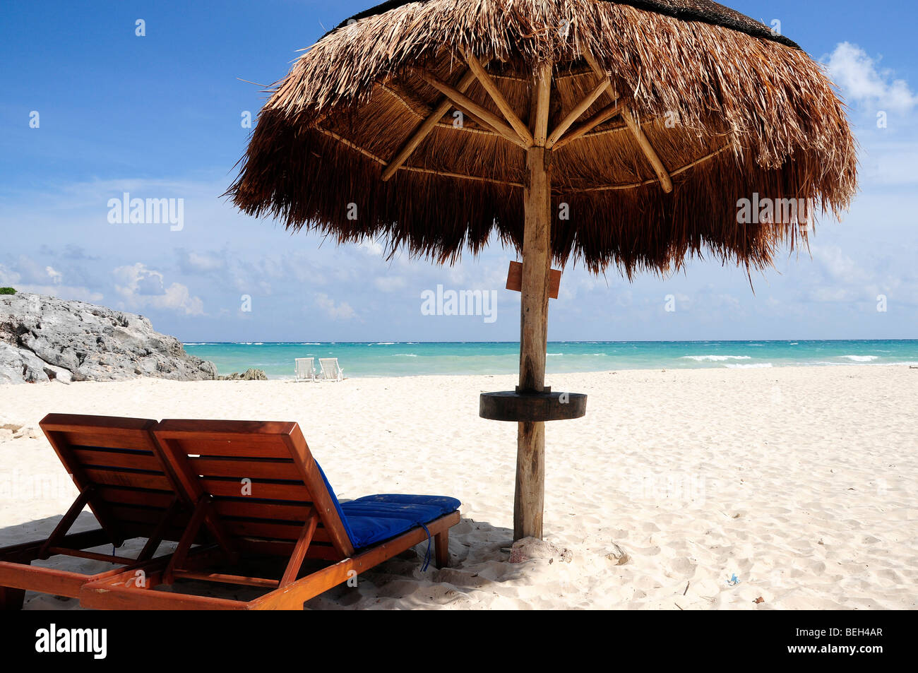 Beach Scenery at Tulum, Tulum, Yucatan Peninsula, Mexico Stock Photo ...