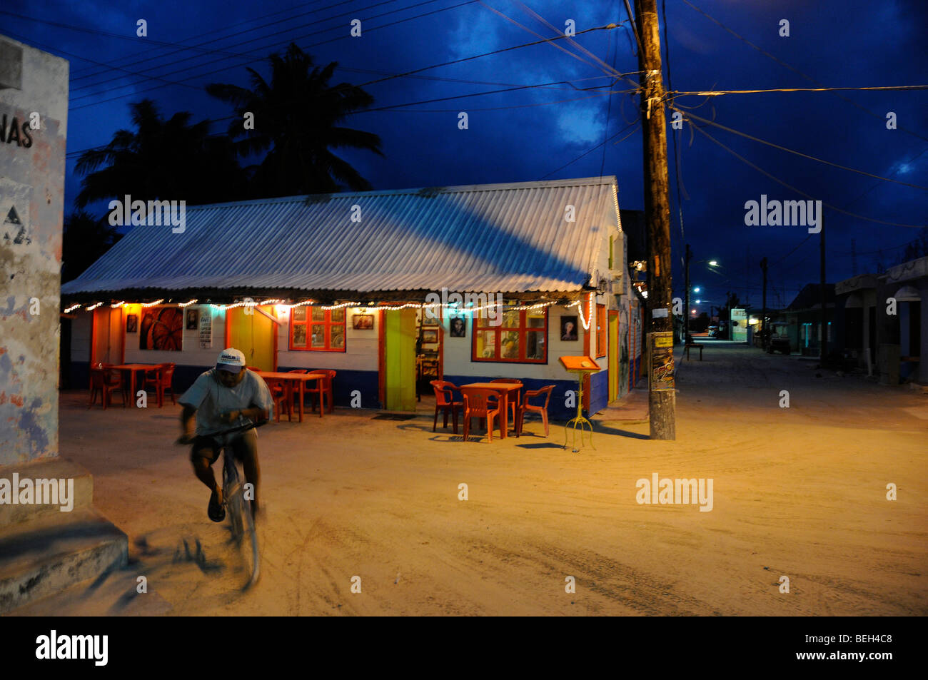 Street Scene on Holbox Island, Yucatan Peninsula, Caribbean Sea, Mexico ...