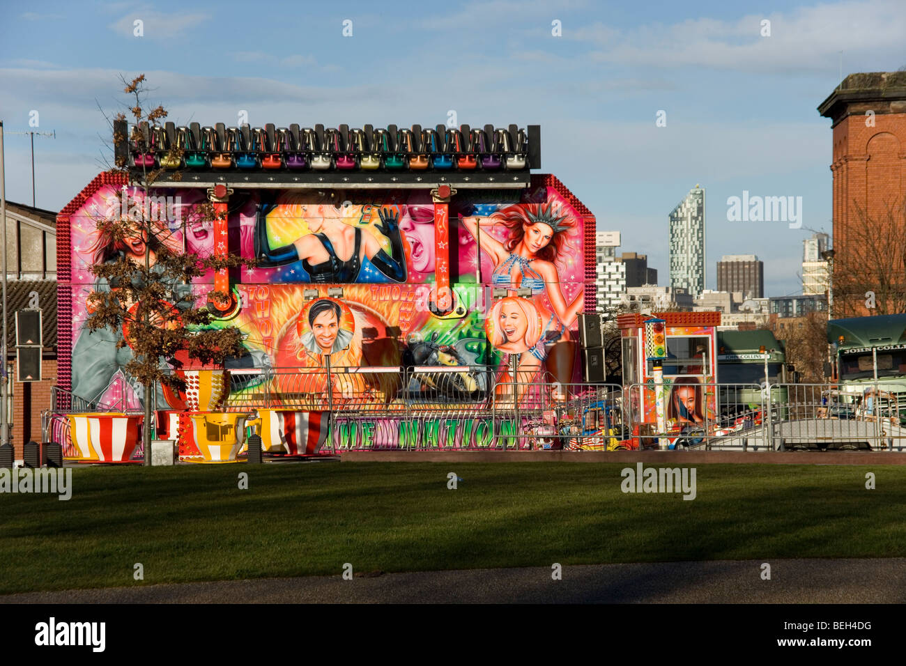 Fun fair at Chinese New Year celebrations in the Chinese quarter of ...
