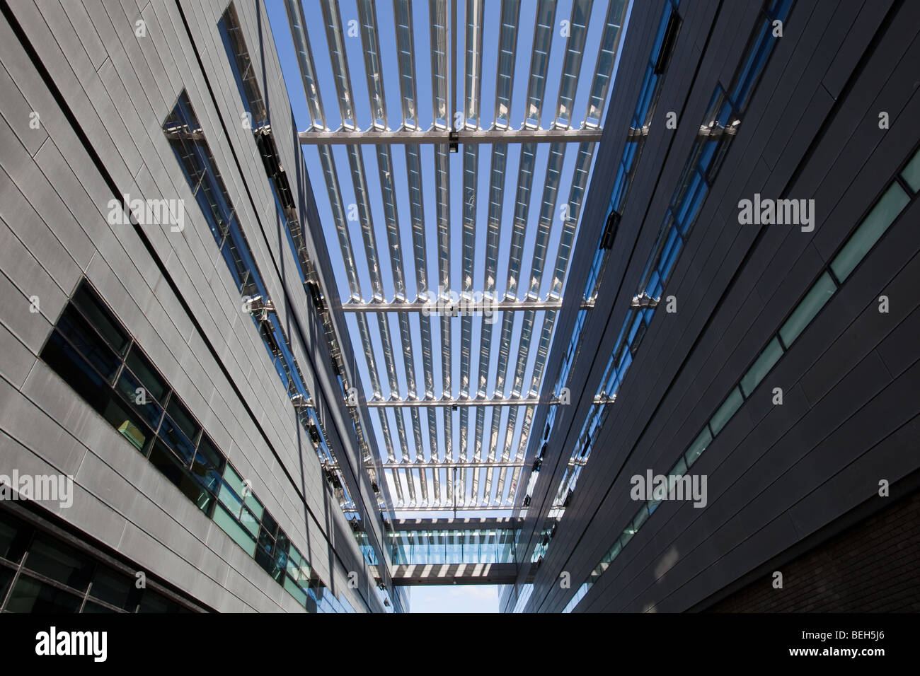 Solar panels on Alan Turing Building, University of Manchester, UK ...