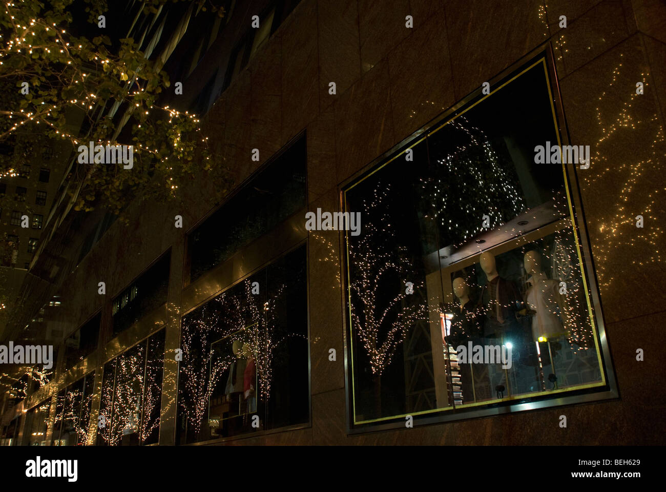 Buildings lit up at night Stock Photo - Alamy