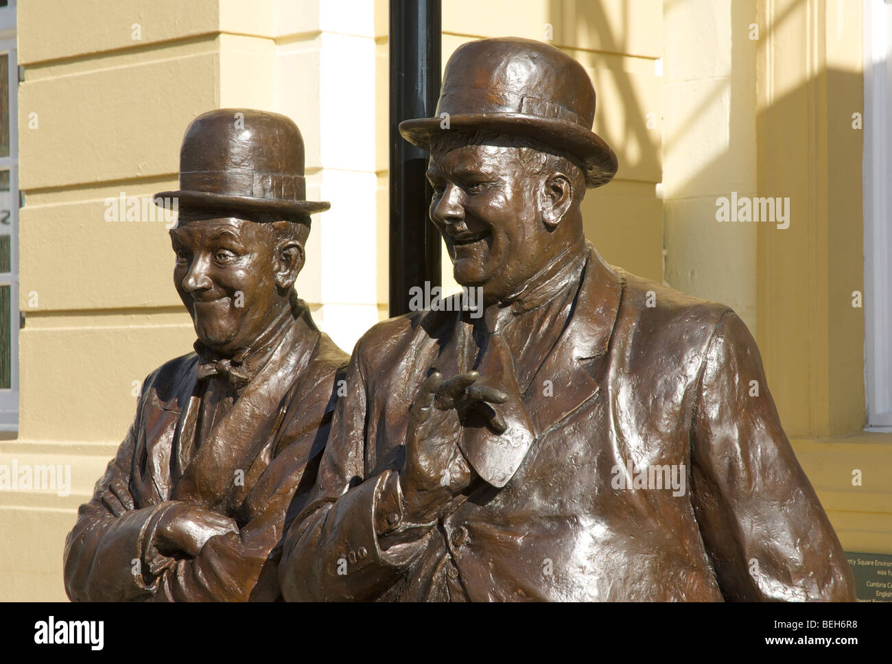 Statue of Stan Laurel and Oliver Hardy, outside Coronation Hall ...