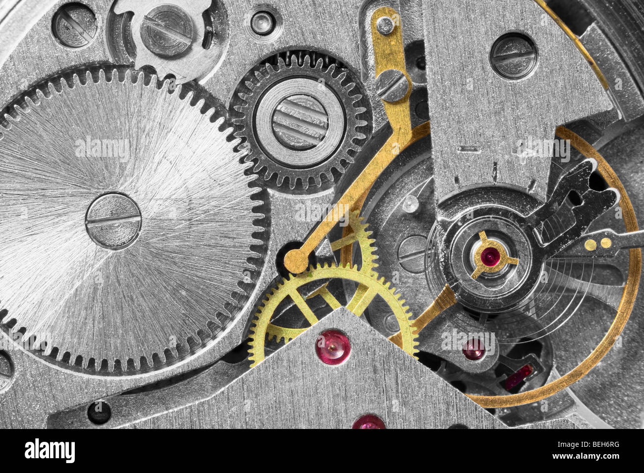 Ancient tiny metal clockwork close up background Stock Photo - Alamy