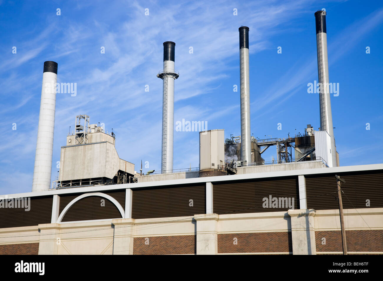 Four Chimneys in downtown Stock Photo - Alamy