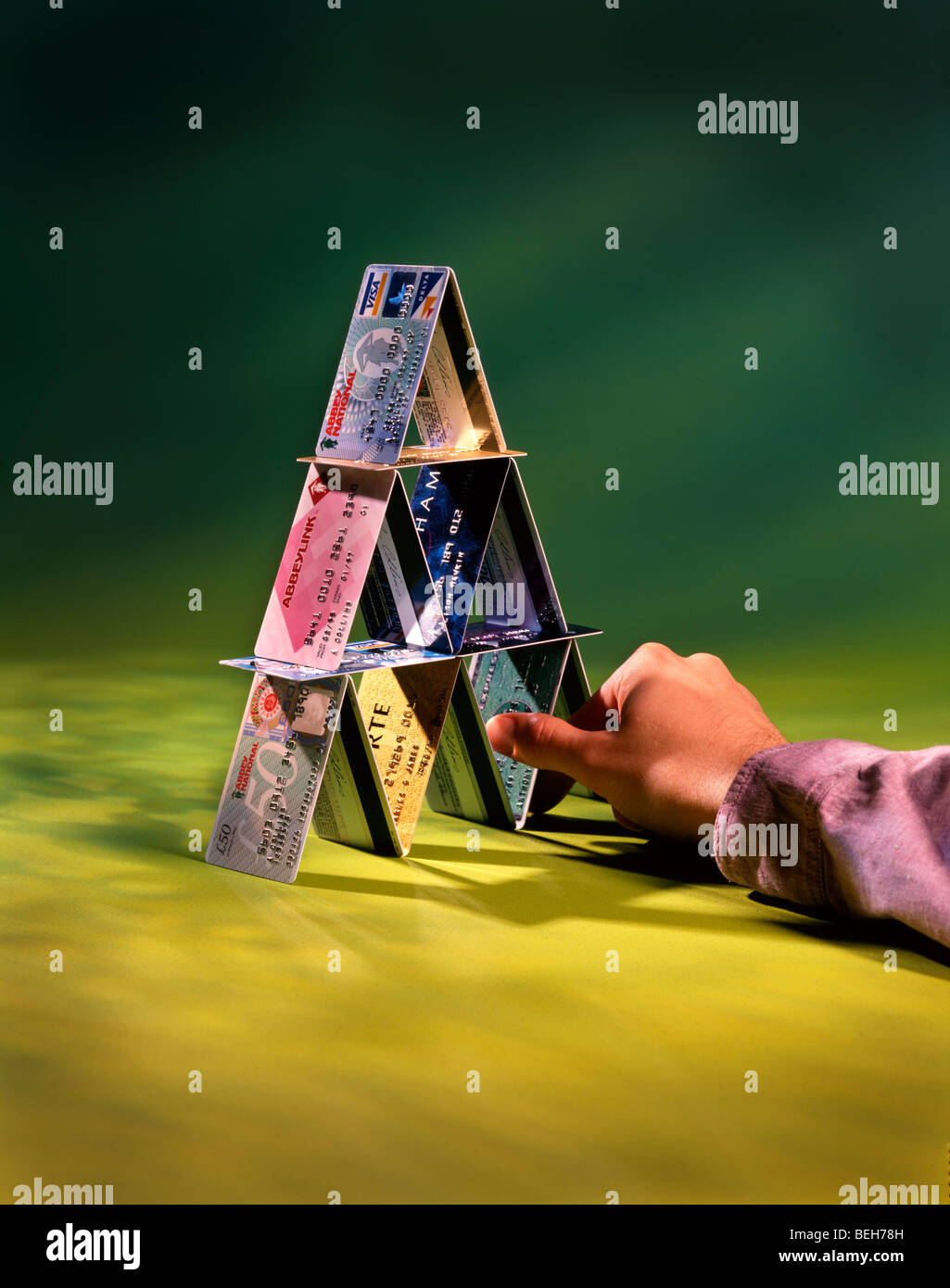 House of Bank cards Stock Photo - Alamy