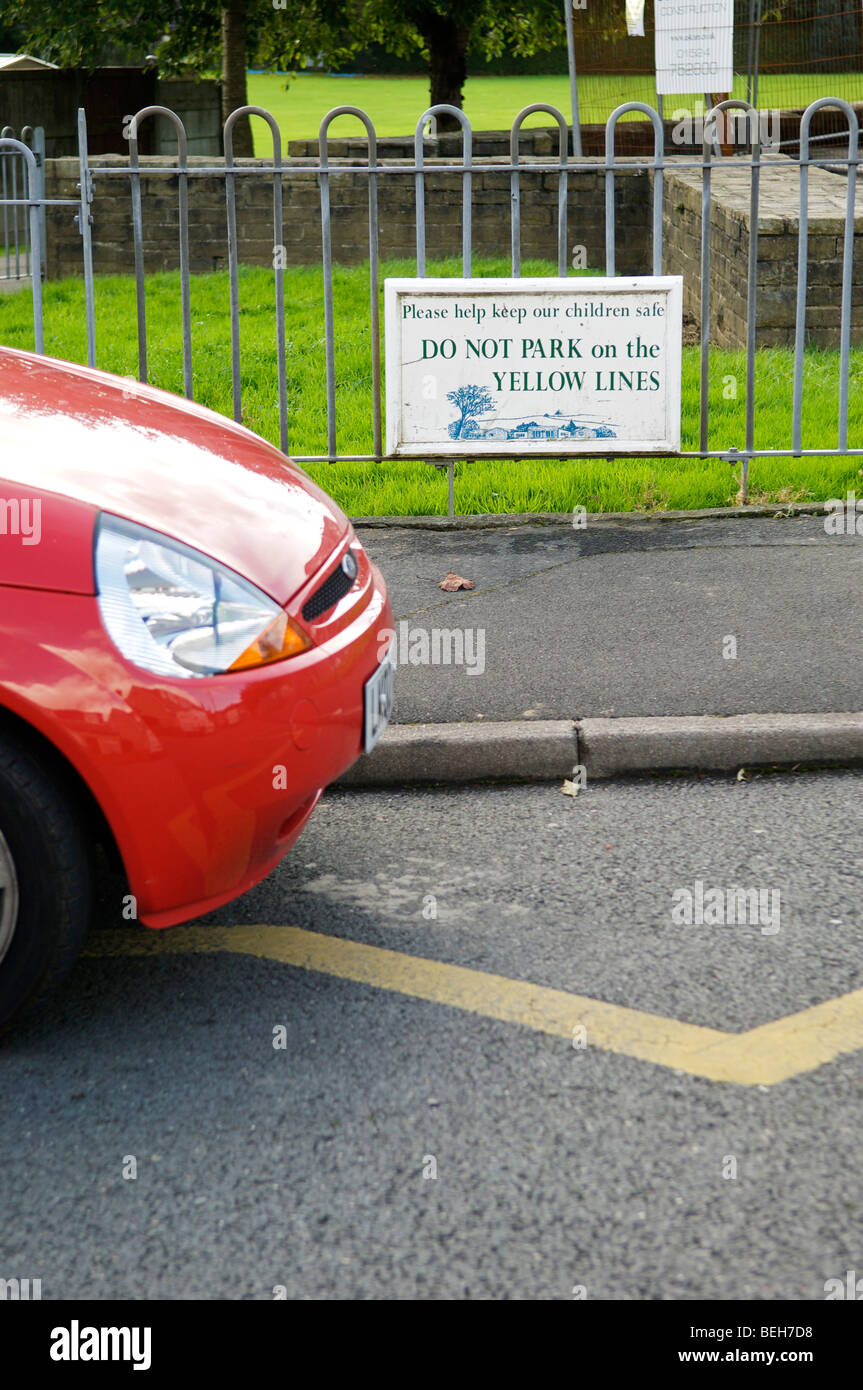 Car parked in restricted area Stock Photo - Alamy