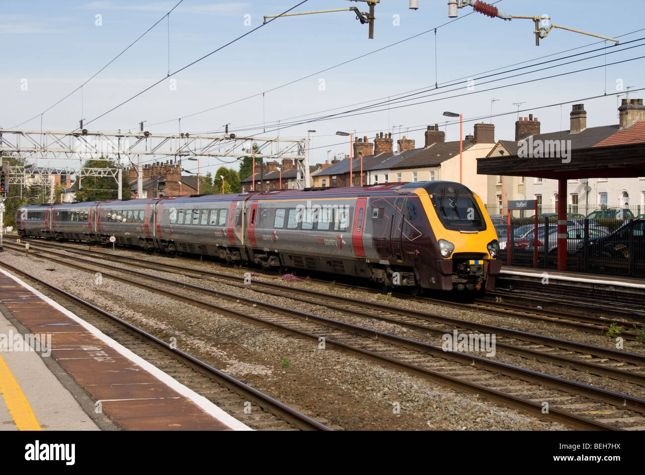 CrossCountry 220 Voyager train at Stafford station Stock Photo - Alamy