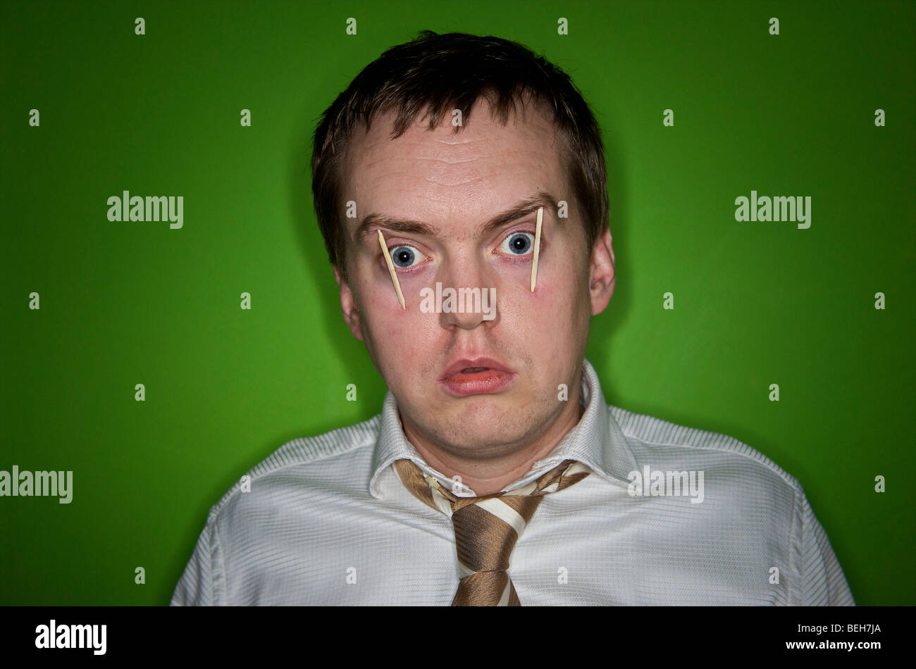 Office worker with burn out Stock Photo - Alamy
