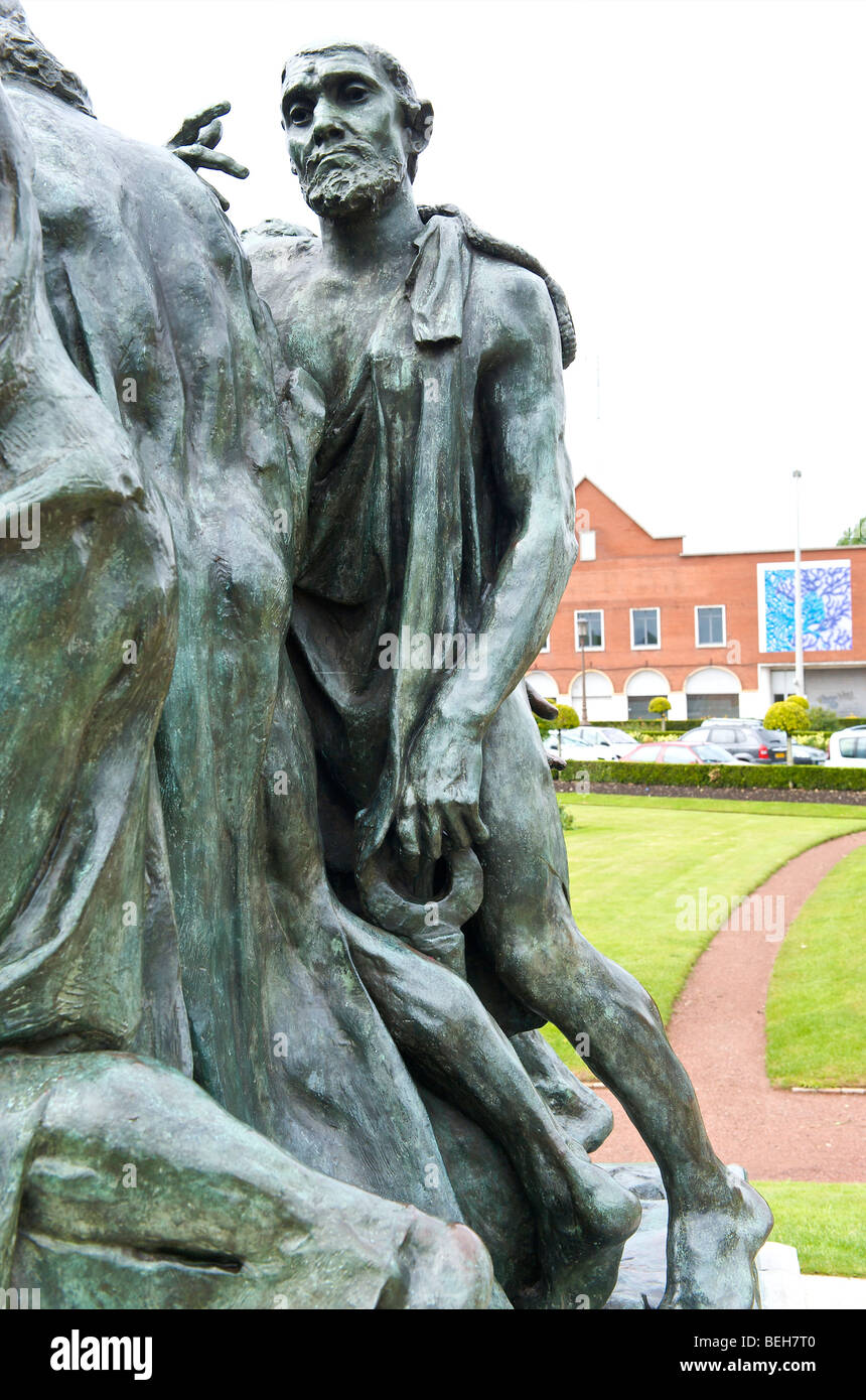 Calais, the Burghers of Calais, statue by Rodin in front of the City ...