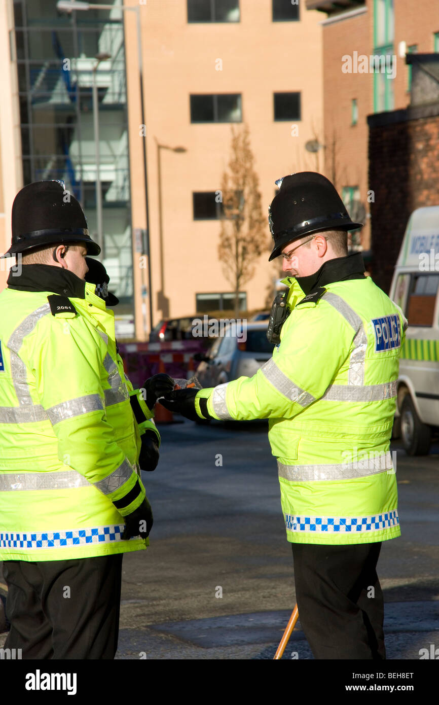 Yellow jacket policeman hi-res stock photography and images - Alamy