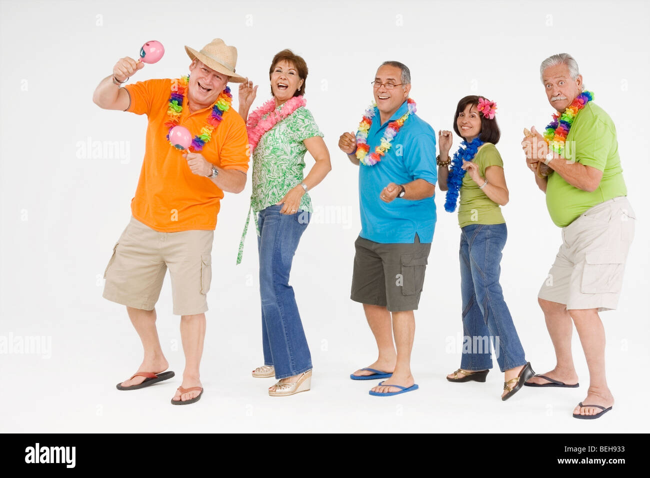 Five people dancing together Stock Photo - Alamy