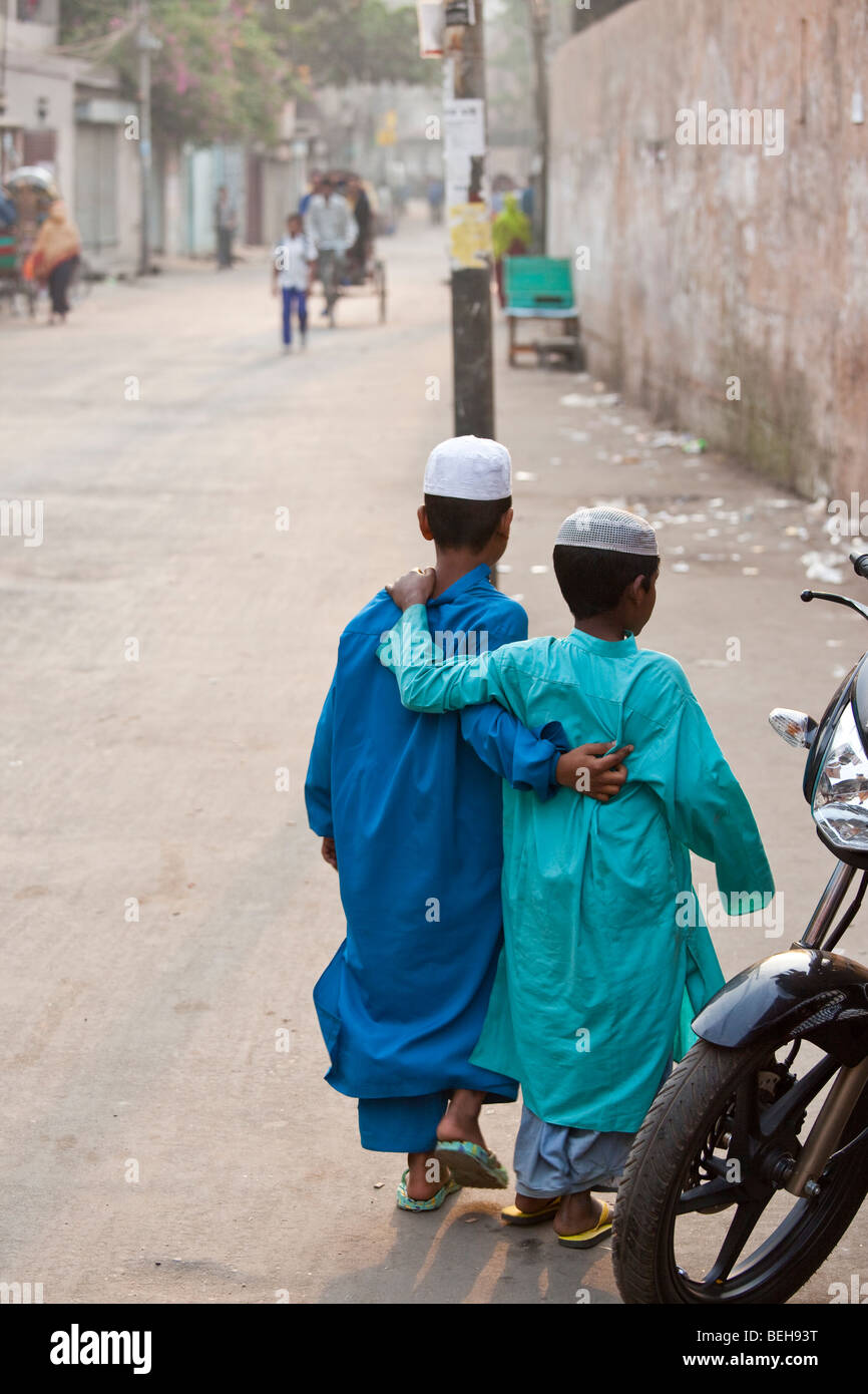 Muslim boys in the street in Old Dhaka Bangladesh Stock Photo - Alamy