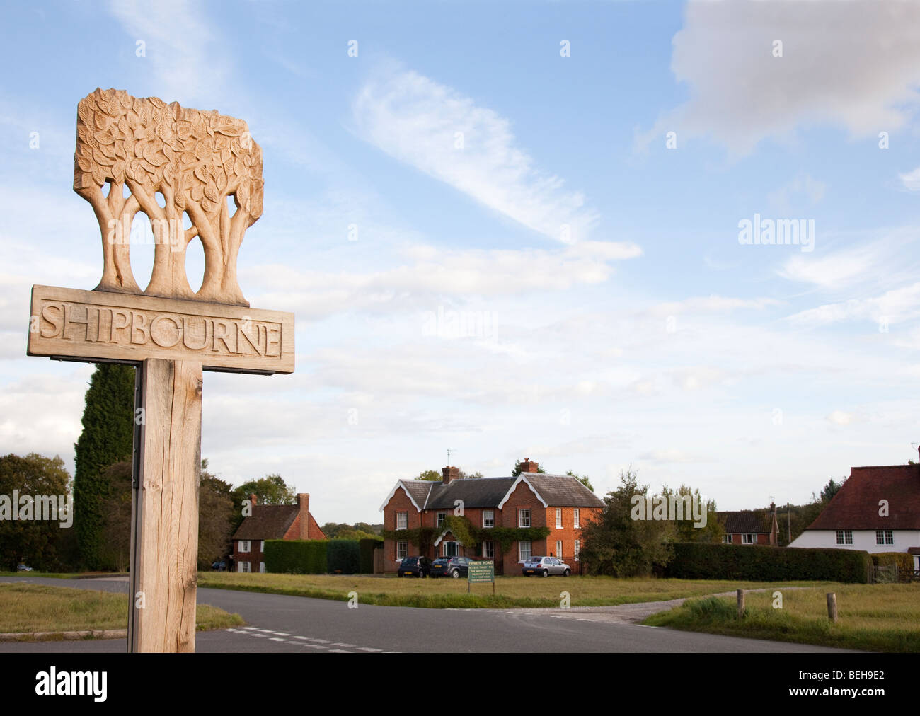 Village Sign, Shipbourne Kent UK Stock Photo - Alamy