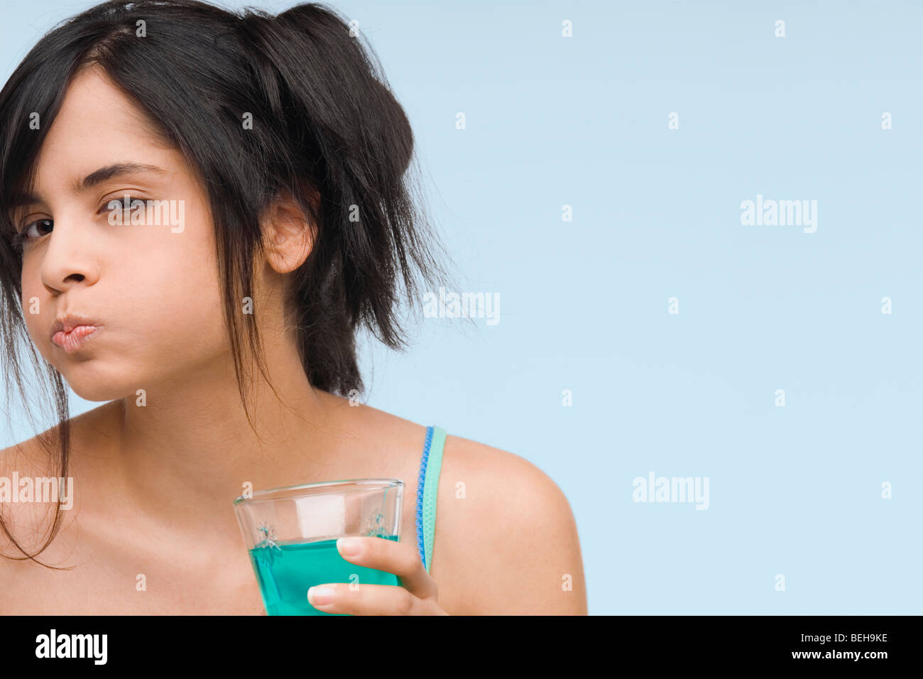 Gargling woman hi-res stock photography and images - Alamy
