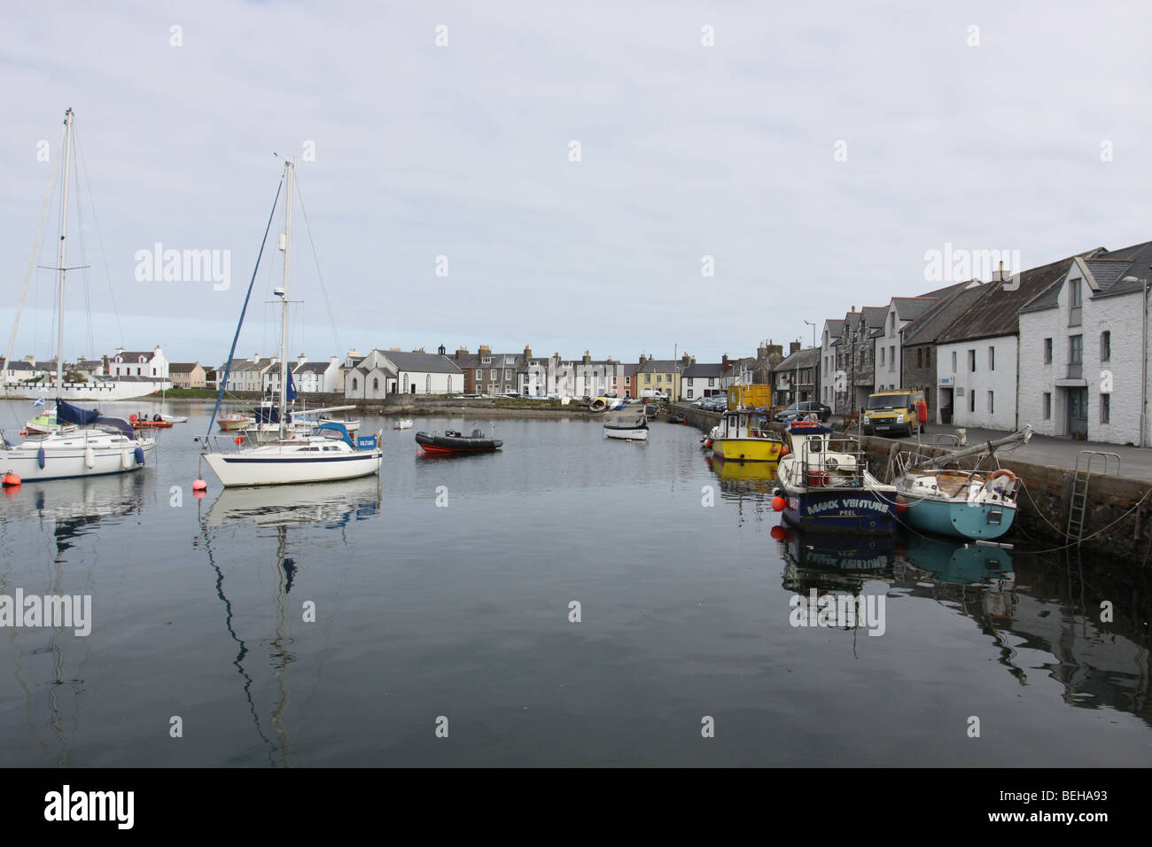 boats in Isle of Whithorn harbour, Dumfries and Galloway, Scotland ...