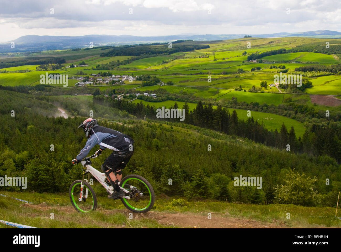 NPS Downhill MTB race in Scotland Stock Photo - Alamy