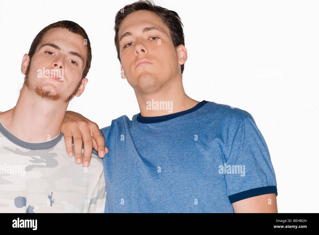 Portrait of two young men Stock Photo - Alamy