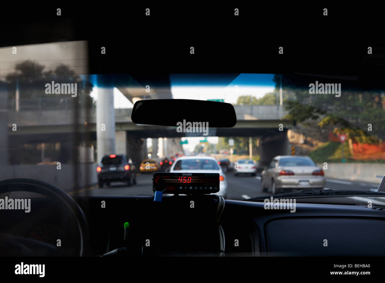 Cab meter on the dashboard of a car Stock Photo - Alamy