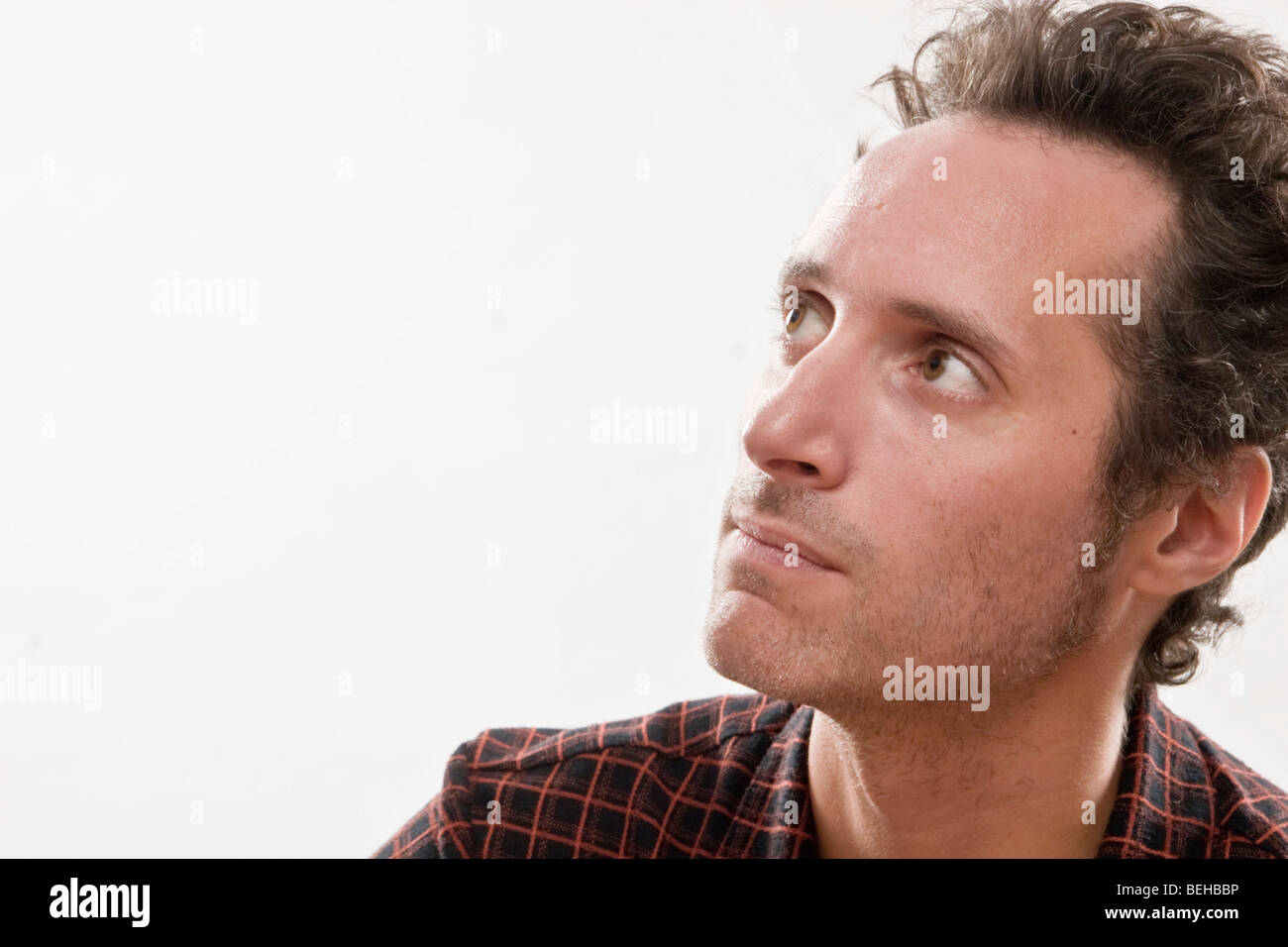 portrait of a man with funny hair making facial expressions Stock Photo ...