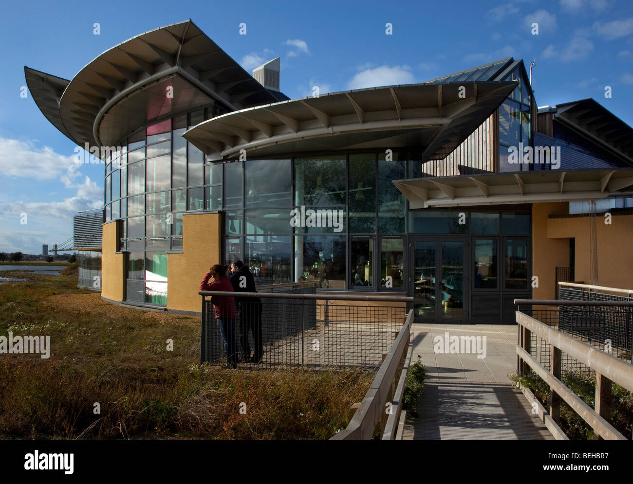 RSPB Saltholme Bird Reserve buildings & visitor centre, Seaton Carew ...